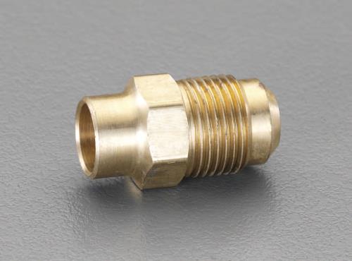 仕様：●フレアーねじ(A):1/2”●銅管サイズ(B):1/2”●サイズ(C):26.9mm●全長:37mm●六角対辺:3/4”(19.1mm)●重量:43.5g●ロウ付型商品画像に関する注意事項：●※サイズ詳細は、エスコ寸法図を参照下さい...