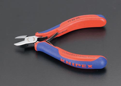 仕様：●メーカー:KNIPEX(クニペックス)●型番:7702115●オーバル●全長:115mm●ハンドル:コンフォート●仕上げ:鏡面磨き●刃硬度:HRC62●バネ付●切断能力(mm):軟線:0.3~1.6、中硬線:1.2、硬線:0.5●刃...