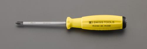 仕様：●メーカー:PBSWISSTOOLS●型番:PB8190.0-60ESD●導電性グリップの為、静電気を逃します。●サイズ×軸径(mm):(+)#0×4●軸長:60mm●グリップエンドには先端部のマークとサイズが表示されているので、作業...