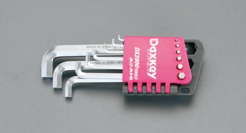 仕様：●メーカー:旭金属工業(ASAHI)●型番:DZS0910●商品名:ダックスキー六角棒レンチ●サイズ:1.5・2・2.5・3・4・5・6・8・10mm(9本組)●軸長:50~125mm●材質:3mm以下のサイズ:特殊合金鋼4mm以上の...