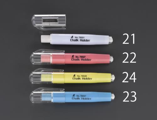 仕様：●メーカー:シンワ測定●型番:78527●色:赤●サイズ:127×25×21mm●材質:本体:ポリプロピレン樹脂キャップ:アクリル樹脂 チョーク:硫酸カルシウム●重量:21g●適用チョークサイズ:φ11~12mm●替チョーク:EA58...