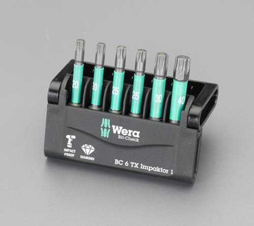 仕様：●メーカー:Wera●型番:057693●六角シャンク:1/4”●ダイヤモンドコーティング●サイズ:T20(2本)・T25(2本)T30(1本)・T40(1本)●全長:50mm商品画像に関する注意事項：●画像に数字等の情報が入っている...