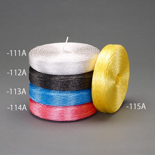 仕様：●径:φ5mm●長さ:300m●材質:ポリプロピレン●色:黒●1巻外寸(mm):φ305×55●入数は5巻入です。●3本撚りの丈夫なロープです。商品画像に関する注意事項：●画像に数字等の情報が入っている場合は、　品番末尾が対象商品の画...