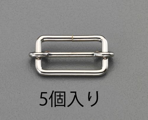 仕様：●適用バンド幅:25mm●サイズ:40.2×21.2mm●線径:3mm●重量:7.5g●材質:鉄(ニッケルメッキ)●用途:平バンド用金具●入数:5個商品画像に関する注意事項：●※5個入●画像に数字等の情報が入っている場合は、　品番末尾...