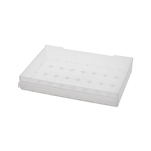 仕様：●適合キャビネット:EA661BD-3●外寸(W×D×H):320×240×57mm●材質:ポリプロピレン●耐久性のある透明なプラスチック製で中身の確認が可能●内容物を識別するためのラベルを付けることができます●持ち手は幅広で引き出し...