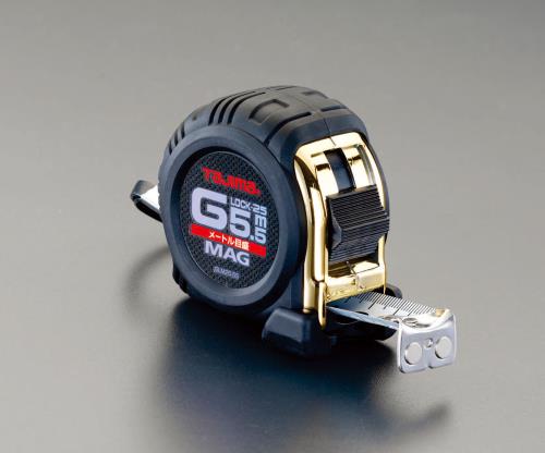 仕様：●メーカー:TJMデザイン(TaJIma)●型番:GLM25-55BL●商品名:Gロック●全長:5.5m●幅:25mm●材質:テープ:SK85(旧SK5)バネ:SK85(旧SK5)ケース:ABS樹脂カバー:エラストマー樹脂●重量:32...
