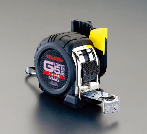 仕様：●メーカー:TJMデザイン(TaJIma)●型番:SFGLM25-75BL●商品名:Gロック●全長:7.5m●幅:25mm●対応ベルト:幅:60mm以内厚さ:5.5mm以内●重量:460g●材質:バネ・テープ:スチールケース:ABS樹...