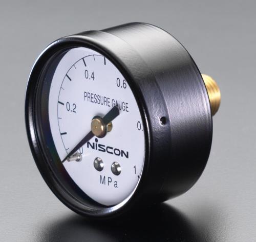 仕様：●メーカー:日本精器●型番:BN-PG40-10K●表示板径:φ40mm●取付ねじ:R1/8”●配管位置:裏●使用圧力:0~1.0MPa●使用流体:空気●材質:本体:スチールカバー:プラスチック●ブルドン管式の汎用的圧力計商品画像に関...