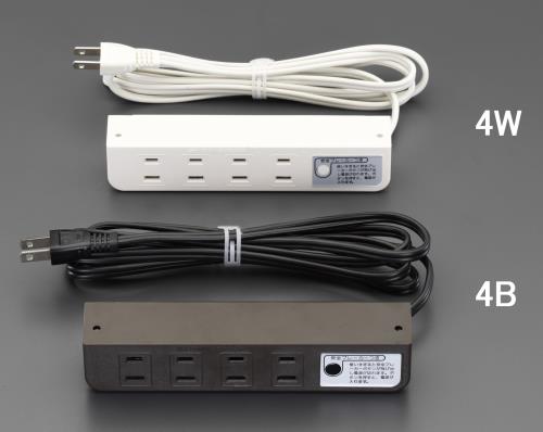 仕様：●定格:15A・125V(1500W)●コンセント:4口●VFFコード●コード長:1.9m●棚板や壁に直付できます。(取付穴径:φ4mm)●ブレーカー付●使いすぎると、安全ブレーカーボタンが飛び出し、電源が切れます。ボタンを押すと、電...