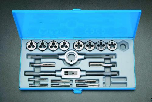 仕様：●タップ・ダイスサイズ:【並目】M6×1・M8×1.25【細目】M6×0.75・M8×1.0・M10×1.25・M12×1.5・M14×1.5・M16×1.5●ダイス径:38mm●材質:SKS2●対応被削材:鉄、軽金属●ケースサイズ:...