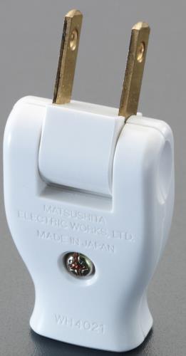 仕様：●メーカー:パナソニック(Panasonic)●型番:WH4021WP●極数:2P●定格容量:15A/125V(1500Wまで)●仕様:平形プラグ(首振り)●適合電線:VFF、NNFF、VCTFK、FF:0.75mm2(700W)、 ...