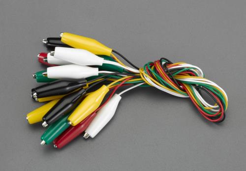 仕様：●メーカー:テイシン電機●型番:TLA-1●絶縁耐圧:AC1000V1分以上●リード線:0.1mm2●全長:450mm●開口寸法:最大約6mm●シールドクリップS両端付き●赤・黒・緑・黄・白各色2本(計10本入り)●RoHS2対応品商...