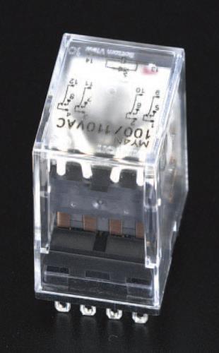 仕様：●メーカー:オムロン(omron)●型番:MY4N-D2●極数:4極●接点構成:4c●定格通電電流:3A●接点機構:シングル●使用周囲温度:-55°C~60°C●サイズ:21.5×28×36mm●仕様:ダイオード・動作表示灯内蔵型●定...