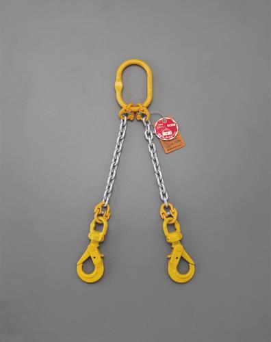 仕様：●使用荷重:0~60°(4.3t) 60~90°(3.5t)●チェーンサイズ:10mm●フック口開き:47mm●重量:13.3kg●有効長:2m●マスターリンク内径:160×95mm●アイタイプ:金具、フック、チェーンなどをカップリン...