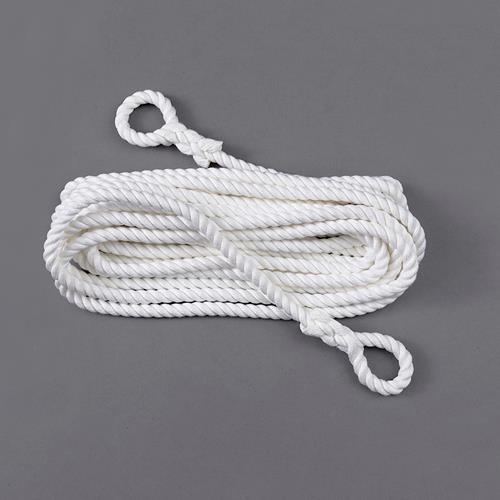 仕様：●引張強度:約16.7kN●材質:クラレビニロン、ポリエステル混紡●構造:三つ打ち●重量(g):1220●カラー:白●サイズ(呼径×長さ):φ14mm×10m●両端アイ加工商品画像に関する注意事項：●画像に数字等の情報が入っている場合...