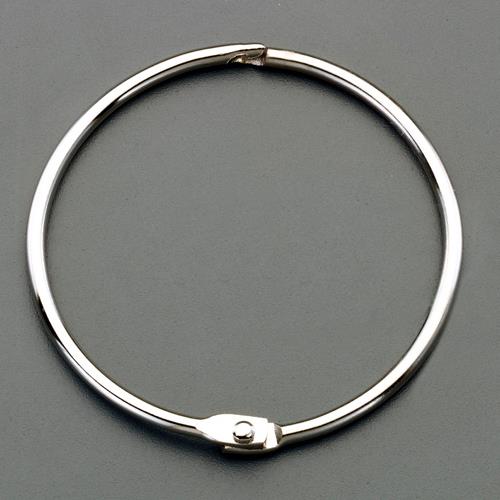 仕様：●サイズ(外径):63mm●入数:10個●材質:鋼線ニッケルメッキ仕上●サイズ(内径):57mm●線径:3mm●伝票や、単語カードの綴じ具として便利です。●ワンタッチロックで書類をガッチリキープします。商品画像に関する注意事項：●入数...