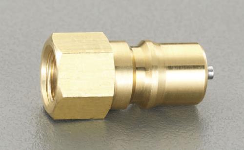 仕様：●型:中圧型●材質:真鍮●取付ねじ:Rc(PT)3/4”●常用圧力:2.9MPa●最高圧力:4.5MPa●ゴム材質:ニトリルゴム●使用温度範囲:-20~80°C●最大締付けトルク値:500kgf/cm2●重量:約208g●中圧型のプラ...