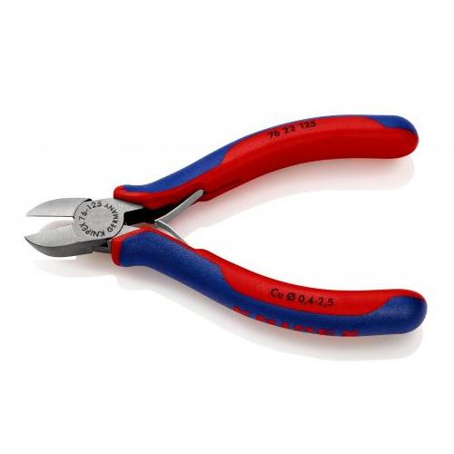 仕様：●メーカー:KNIPEX(クニペックス)●型番:7622125●オーバル●全長:125mm●ハンドル:コンフォート●仕上げ:磨き●刃硬度:HRC63●バネ付●切断能力(mm):軟線:0.4~2.5●刃形状:直刃●重量(g):85●材質...
