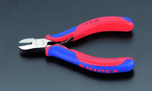 仕様：●メーカー:KNIPEX(クニペックス)●型番:7712115●全長:115mm●ハンドル:コンフォート●仕上げ:鏡面磨き●刃硬度:HRC62●切断能力(mm):軟線:0.3~1.6、中硬線:1.2、硬線:0.5●刃形状:斜刃●オーバ...