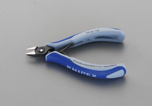 仕様：●メーカー:KNIPEX(クニペックス)●型番:7942125●全長:125mm●切断能力:軟線:φ0.1~1.5mm、中硬線:φ0.8mm●刃硬度:HRC64●直刃●バネ付●ハンドル:コンフォート●仕上げ:磨き●テーパーヘッド●精密...