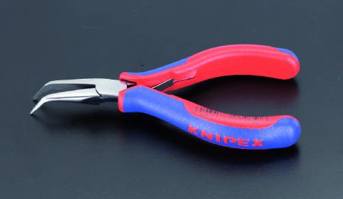 仕様：●メーカー:KNIPEX(クニペックス)●型番:3582145●全長:145mm●先端角度:45°ベント●先端サイズ:1.0×2.5mm●ハンドル:コンフォート●仕上げ:鏡面磨き●重量(g):100●バネ付●ギザなし商品画像に関する注...