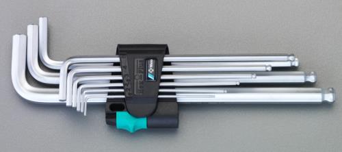 仕様：●メーカー:Wera●型番:022087●商品名:950/9●9本組●サイズ(mm):1.5・2・2.5・3・4・5・6・8・10●軸長(mm):90~219●材質:素材:工具鋼表面:クロムメッキ軸:ニッケルメッキ●重量(g):416...