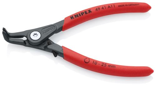 仕様：●メーカー:KNIPEX(クニペックス)●型番:4941A11●ストッパーが付いており、先端を開きすぎることがないので確実にリングを掴めます。●防錆仕上げ●リング径(mm):10~25●全長(mm):130●先端:90°商品画像に関す...