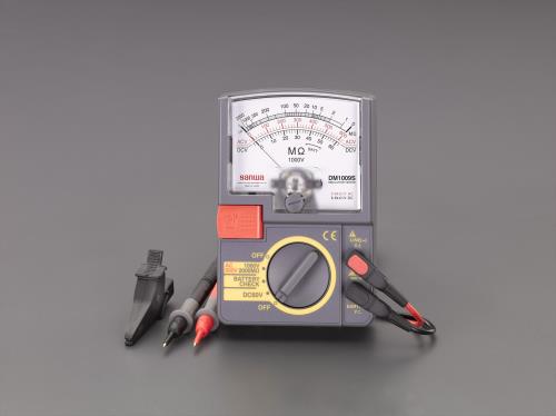 仕様：●メーカー:三和電気計器(sanwa)●型番:DM509S●定格電圧:500V●定格抵抗:1000MΩ●測定範囲:0.5~1~500~1000MΩ●直流電圧:0~60V●交流電圧:0~600V●許容差:【絶縁抵抗(MΩ)】第一有効測定...