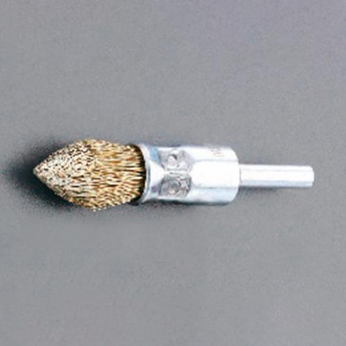 仕様：●ブラシ径:10mm●線径:0.3mm●毛丈:25mm●最大回転数:3,000rpm●軸径:6mm●材質:真鍮●用途:隅、狭い箇所、パイプ内側等のサビ、バリ取りに。●全長:70mm●金属線の中で毛腰が柔らかいです。商品画像に関する注意...