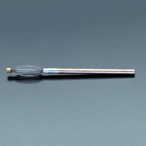 仕様：●適用径:6.5mm●刃長:40mm●全長:140mm●軸径:5mm●材質:ブラシ:三角型状鋼線(0.85mm)軸:スチール●最大回転数:1,000rpm●用途:各種部品の穴用のバリ取り、かえり取りに●楕円形タイプ●ブラシでは取れない...