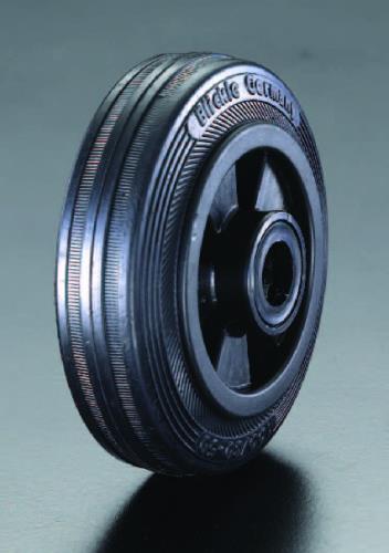 仕様：●車輪径×幅(mm):125×37.5●軸径(mm):15●耐荷重(kg):100 (4 km/h)●タイヤ硬度:80 ショアA●耐熱温度:-20~60°C (30°C以上では負荷容量が減少します。)●重量(g):314●材質:タイヤ...