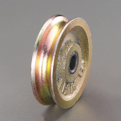 仕様：●メーカー:スリーエッチ●型番:V50●車径(A):50mm●サイズ:B:18mm、C:16mm、D(軸径):10mm、G:9mm●使用ロープ径:~8mm●材質:スチール●軸受:メタル●滑車の交換用部品です。●高速回転には不向きですの...