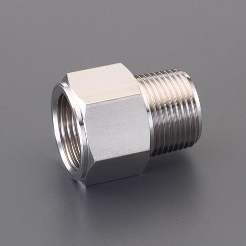 仕様：●メーカー:アソー(ASOH)●型番:NF-8744●ねじ径:雄:R1/2”雌:G1/2”●内径:13mm●六角対辺:26mm●全長:38mm●使用圧力:6.9MPa以下●使用温度:-50~150°C●材質:SUS304●GネジからR...