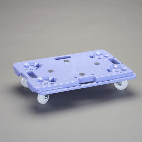 仕様：●メーカー:ナンシン●型番:PD-406-3E●積載均等耐荷重:150kg●荷台サイズ:600×400mm●床高さ:120mm●車輪径:75mm(4輪自在)●荷台材質:ポリプロピレン●キャスター:エラストマー●重量:3.4kg●エラス...