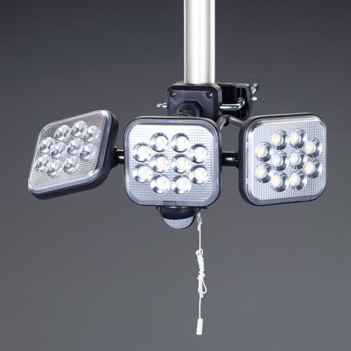 仕様：●メーカー:ムサシ●型番:LED-AC3042●防雨構造:IP44●検知範囲:水平約140°・約10m●点灯時間:約5秒~約5分●電源:AC100V(50/60Hz)●光源:高輝度白色14WLED×3●検知方式:焦電型赤外線センサー●...