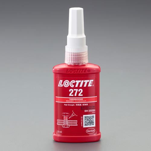 仕様：●メーカー:LOCTITE(ロックタイト)●型番:335304●商品名:272●内容量:50ml●重量:81g●使用温度:-55~230°C●色:赤●硬化時間:40分●脱出トルク:18Nm以下(3/8”軟鋼ボルト・ナットを使用し、IS...