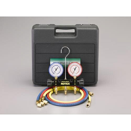 仕様：●メーカー:ロテックス(ROTEX)●型番:RP7210S●圧力範囲(MPa):連成計:-0.1~2.5圧力計:-0.1~3.5●仕様:100cmホース3本●ゲージ径:φ68mm●接続ポート径:UNF7/16-20(1/4”フレア)●...