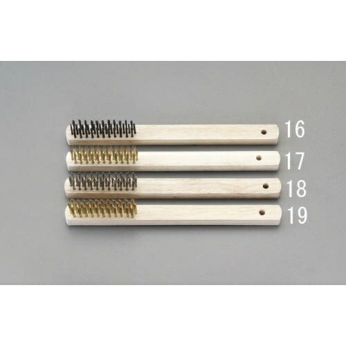 仕様：●全長:270mm●線径:0.3mm●毛丈:20mm●行数:3行●ブラシサイズ:22×80mm●材質:柄:木 ブラシ:鋼線●金属製品のサビ取り、ペンキはがしなどに●硬め商品画像に関する注意事項：●画像に数字等の情報が入っている場合は、...