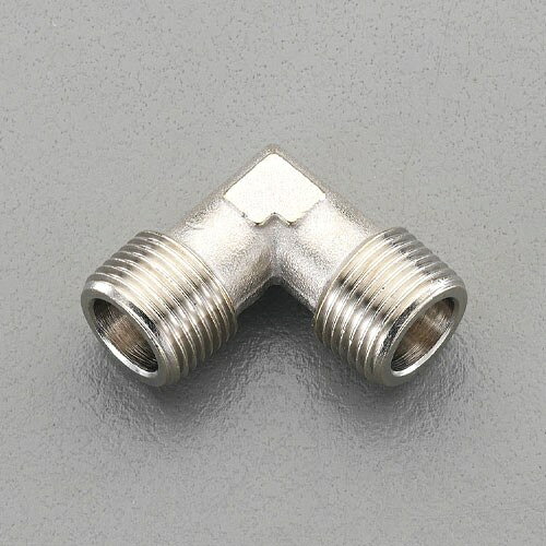 仕様：●適用流体:圧縮空気、ガスなど●最高使用圧力:0.8MPa●ねじ径:R1/2”●全長:28.5mm●対辺:17mm●ねじ有効長:14mm●重量:61g●材質:真鍮(ニッケルメッキ)商品画像に関する注意事項：●※サイズ詳細は、エスコ寸法...