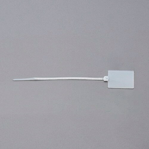 仕様：●全長:130mm●幅:2.5mm●厚み:1.1mm●最大径:20mm●最小径:4mm●タグサイズ:28×20mm●ループ引張強度:8kgf●使用温度範囲:-40~85°C●材質:ナイロン66●入数:100本●油性ペンでタグに文字が書...