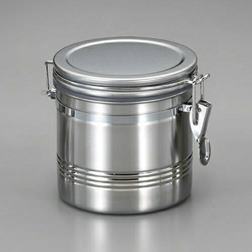仕様：●容量:1.15L●外寸(mm):φ127×124(H)●内寸(mm):φ118×102(H)●フタサイズ:φ128×26(H)mm●材質:本体:SUS304蓋:SUS304留め具:鉄●重量:394g●蓋は、1点パッチン止商品画像に関...