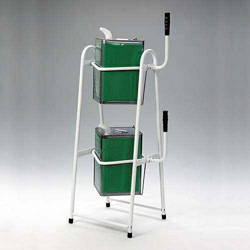 仕様：●メーカー:ダイヤ精工●型番:KK-18W●※注意※:【お客様組立品】●サイズ:530(W)×400(D)×1200(H)mm●組立方法:固定組立式●適用缶:一斗缶18L用●2段式●給油はハンドルを傾けるだけでOKです。●ポリ蛇口付商...