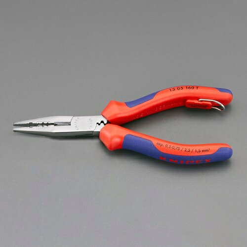仕様：●メーカー:KNIPEX(クニペックス)●型番:13 05 160 T●切断能力:硬線:φ1.6mm中硬線:φ2.5mm●皮むき能力:0.5~0.75・1.5・2.5mm2●全長:160mm●ハンドル:コンフォート●仕上げ:磨き●刃形...