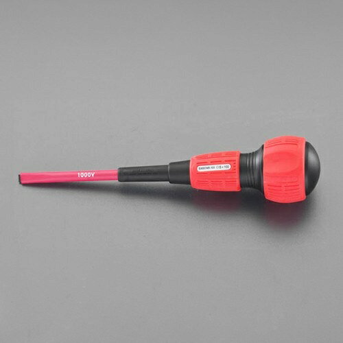 仕様：●メーカー:ESCOオリジナル●刃幅×刃厚:(-)5.0×0.9mm●軸長:100mm●耐電圧:1000V●生産国:日本●安全性と耐久性向上のための二重絶縁被膜●早回しに便利なパワーグリップ仕様●ハンドルは手の平に収まる抜群のフィット...