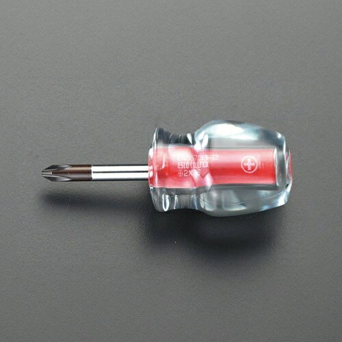 仕様：●メーカー:ESCOオリジナル●先端:(+)#1●軸径:6mm●軸長:38mm●耐油・耐薬品・耐衝撃性に優れたアセテート樹脂を使用したクリスタルハンドル●握りやすい三角形ハンドル●先端マグネット付き●安心の日本製商品画像に関する注意事...