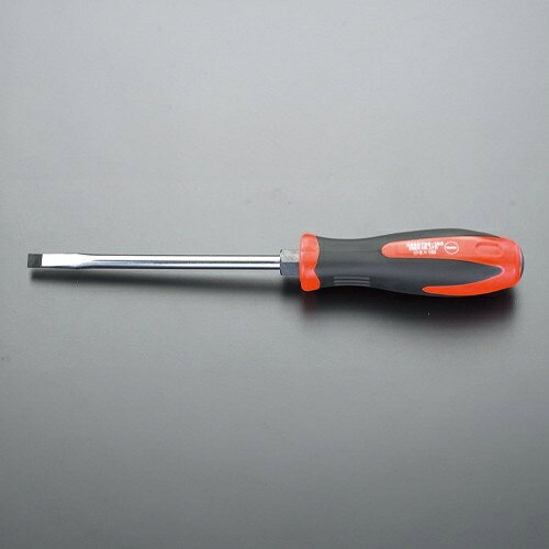 仕様：●メーカー:ESCOオリジナル●刃幅:(-)6.0mm●刃厚:1.0mm●軸長:100mm●生産国:日本●六角ボルスター付のためスパナ・レンチの併用でトルクをかけたねじ締めや緩め作業が可能●ハンドルはエラストマー樹脂を用いたエアークッ...