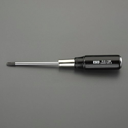 仕様：●メーカー:ESCOオリジナル●先端:(+)#2●軸径:6.3mm●軸長:100mm●全長:220mm●生産国:日本●貫通柄の為、ハンマーでたたけます。●木柄タイプ●先端は高精度ブラックポイント仕上げ●先端マグネット付き商品画像に関す...