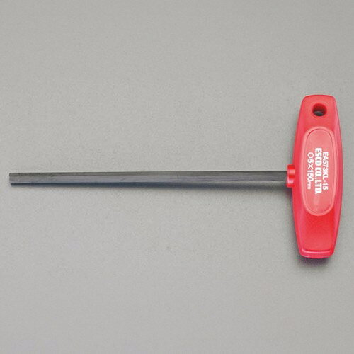 仕様：●メーカー:ESCOオリジナル●サイズ:3mm●軸長:100mm●重量:25g●材質:レンチ部:工具鋼グリップ部:樹脂製●生産国:日本●大きな力を引き出すハンドル仕様商品画像に関する注意事項：●画像に数字等の情報が入っている場合は、　...