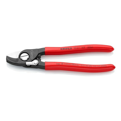 仕様：●メーカー:KNIPEX(クニペックス)●型番:95 21 165●切断能力:φ15mm(50mm2)●全長:165mm●ハンドル:プラスチックコーティング●重量:215g●材質:高級特殊工具鋼(刃は焼き入れされ、精密研削されています...