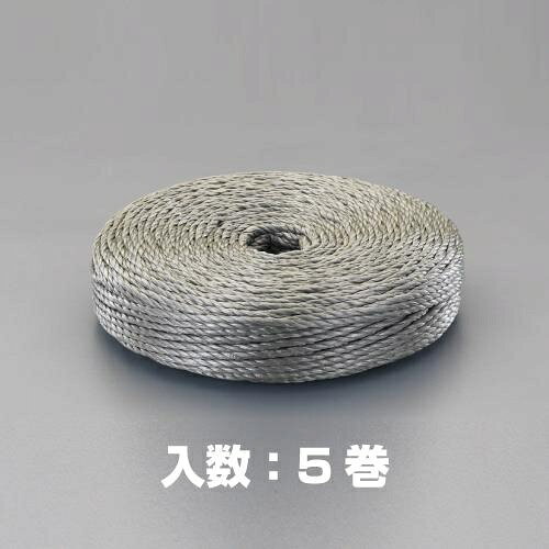 仕様：●入数:5巻●サイズ:φ6mm×200m●色:OD色●材質:ポリプロピレン●外寸:φ300×60mm●構造:三つ打ち●溶着なので切口がほぐれず仕上りがきれい。商品画像に関する注意事項：●画像に数字等の情報が入っている場合は、　品番末尾...